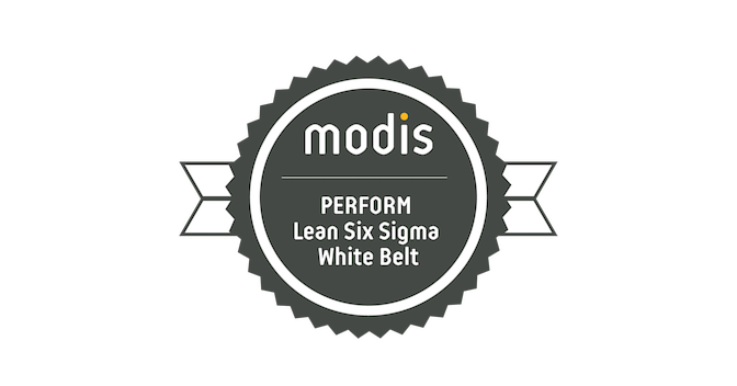 Modis PERFORM Lean Six Sigma White Belt - Credly