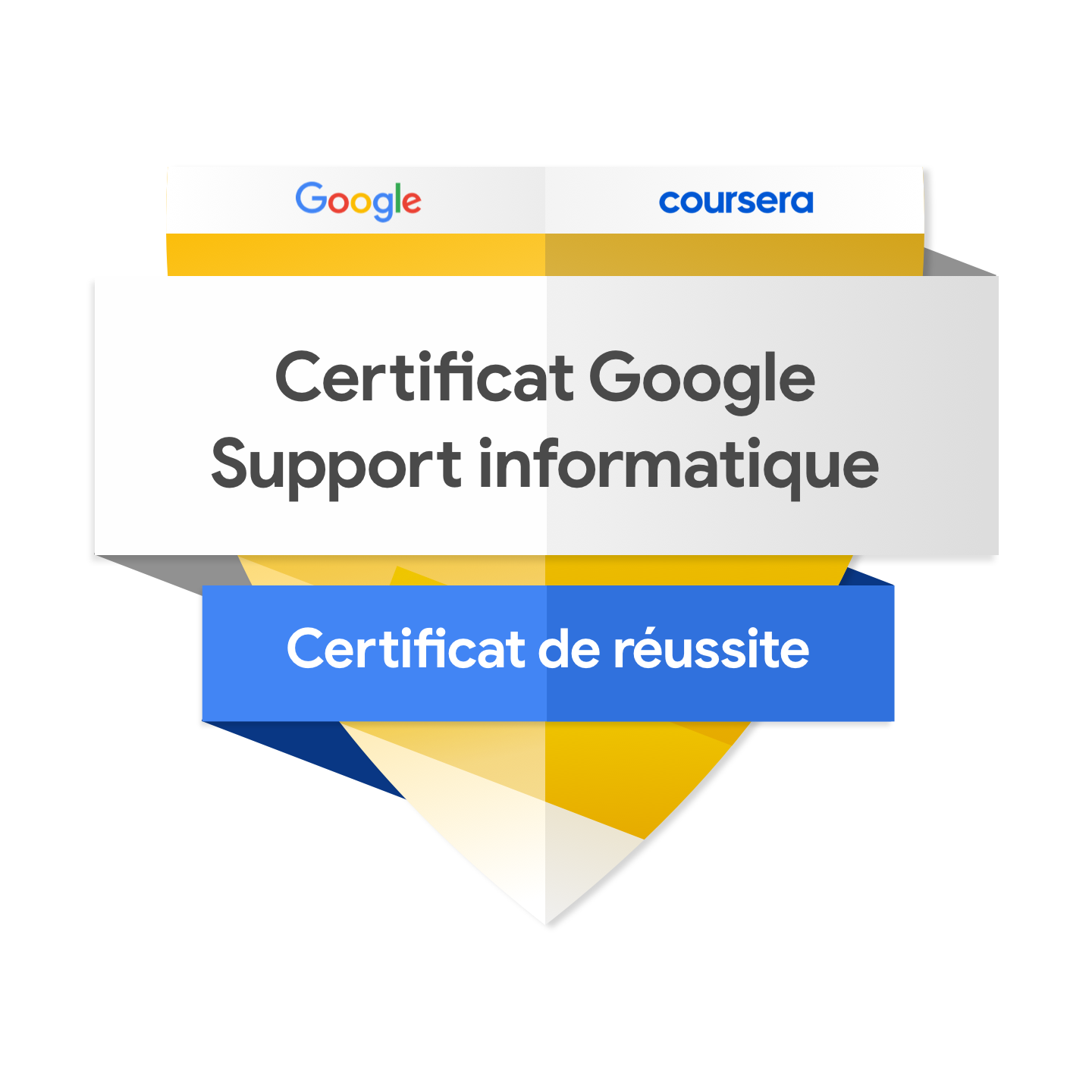 Certificat Google Support informatique - Credly