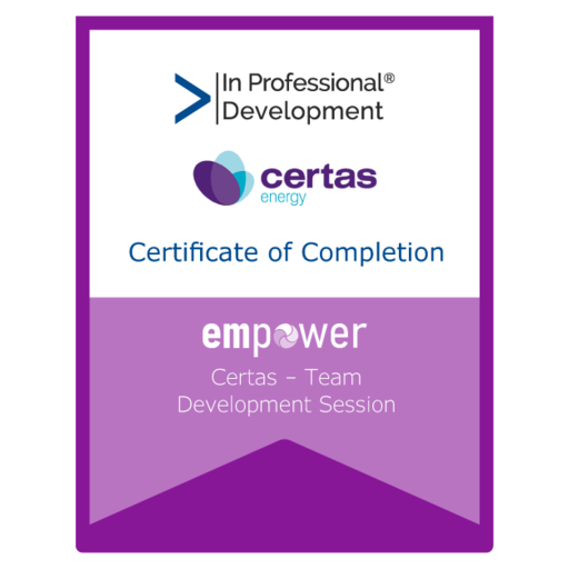 Certas - Team Development Session - Credly