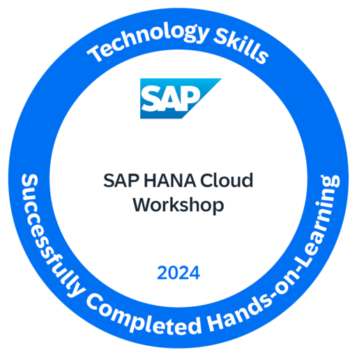 Technology Skills 2024 - SAP HANA Cloud Workshop - Credly