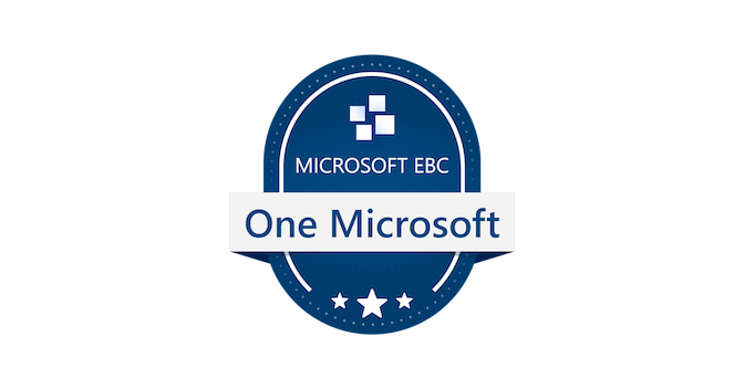 Microsoft Redmond EBC One Microsoft Award Winner - Credly