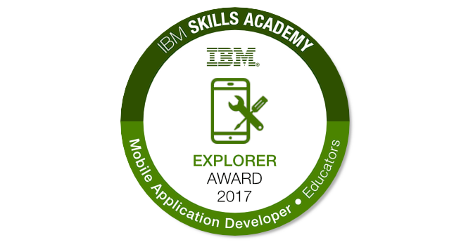 Mobile Application Developer - Explorer Award for Educators 2017 - Credly