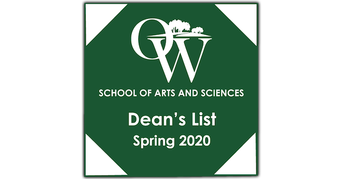 Deans List, School of Arts and Sciences, Spring 2020 - Credly