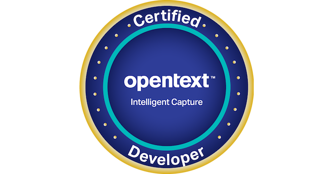 OpenText Certified Developer - Intelligent Capture - Credly