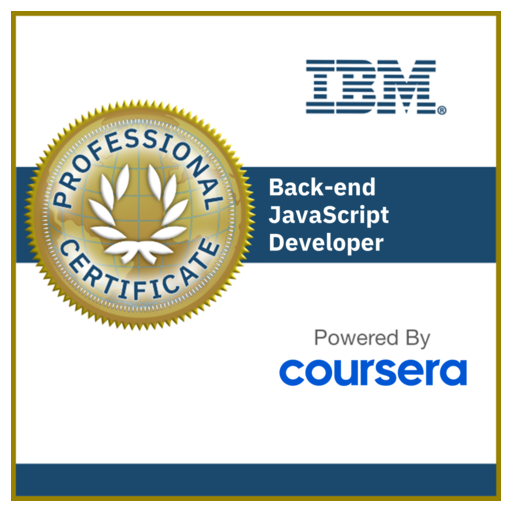 IBM Back-end JavaScript Developer Professional Certificate - Credly