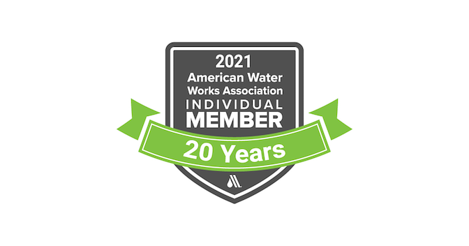 AWWA Member Badge - 20 Year Member - Credly
