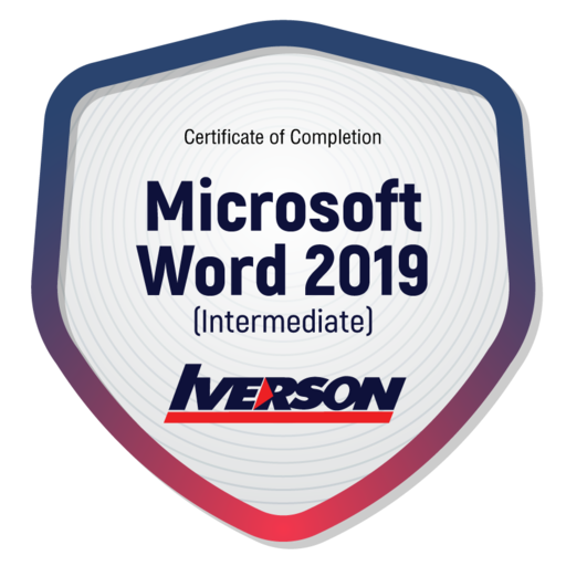 Microsoft Word 2019 (Intermediate) - Credly