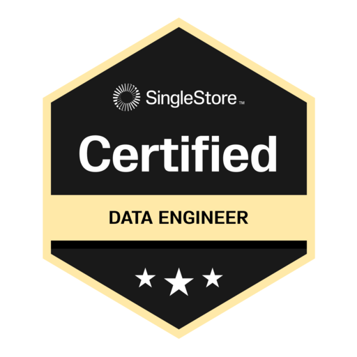 SingleStore Data Engineer Course Completion Badge - Credly