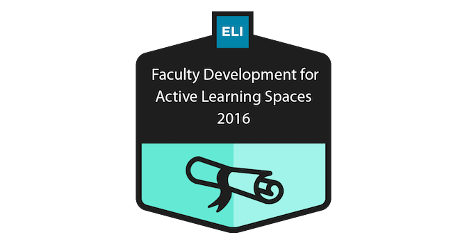 EDUCAUSE Faculty Development for Active Learning Spaces 2016 - Credly