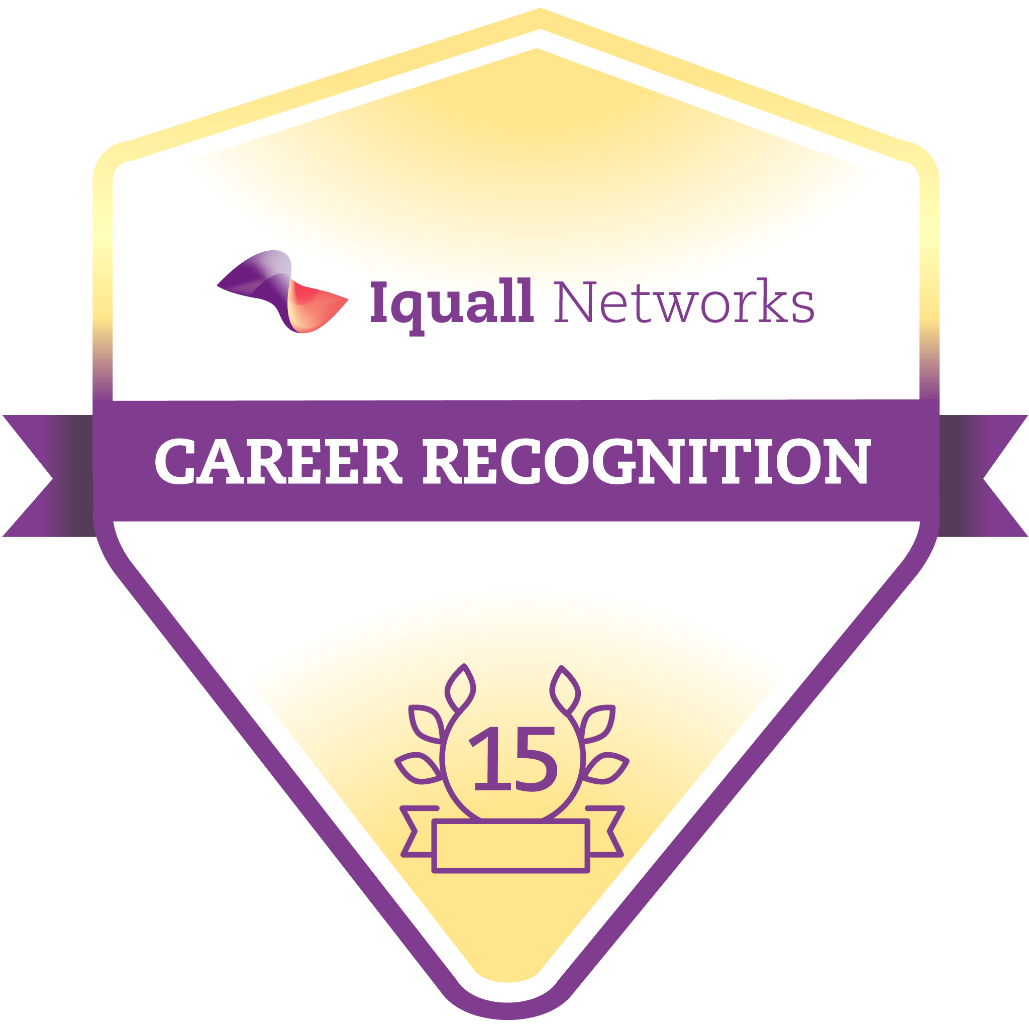 Career recognition 15 years - Credly