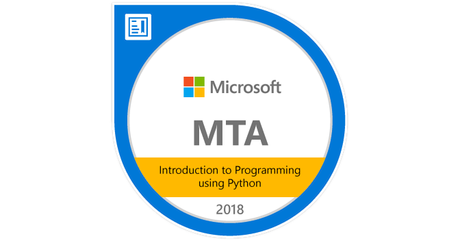 MTA: Introduction to Programming Using Python - Certified 2018 - Credly