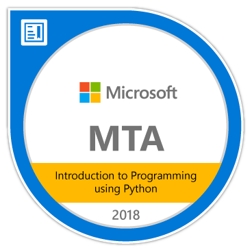 MTA: Introduction to Programming Using Python - Certified 2018 - Credly