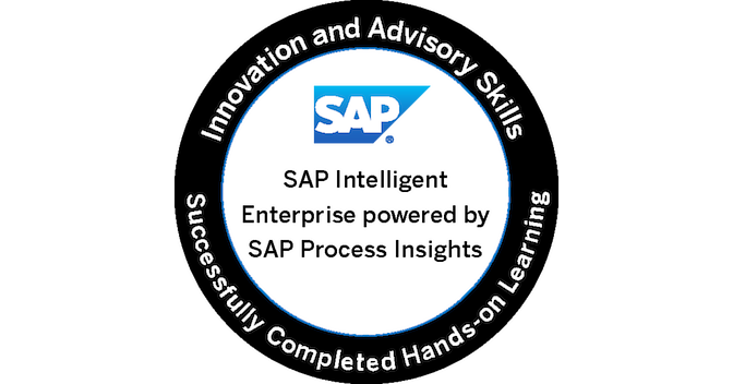 Innovation and Advisory Skills - SAP Intelligent Enterprise powered by SAP Process Insights - Credly