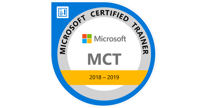 Microsoft Certified Trainer 2018-2019 - Credly