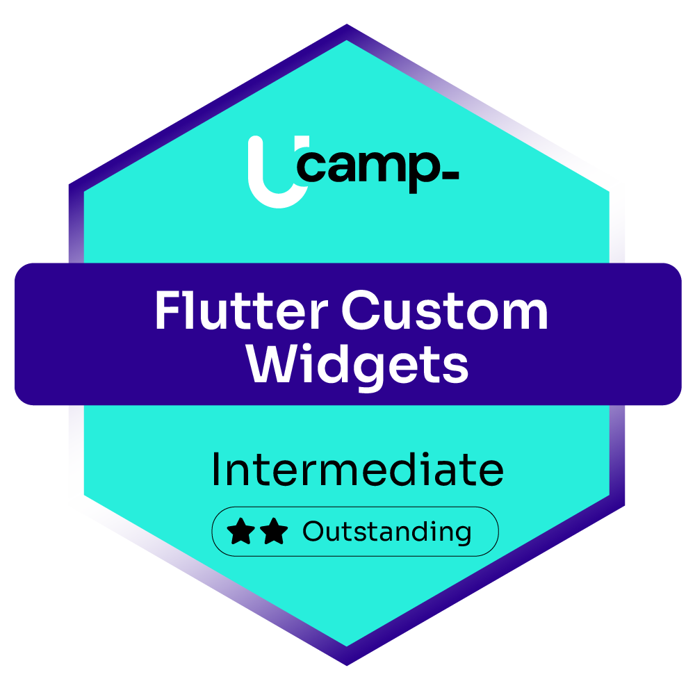 Flutter Custom Widgets Intermediate Outstanding Credly