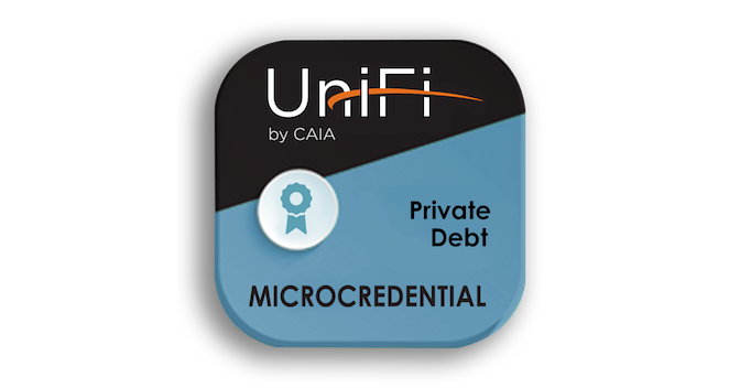 UniFi by CAIA™ Private Debt Microcredential - Credly
