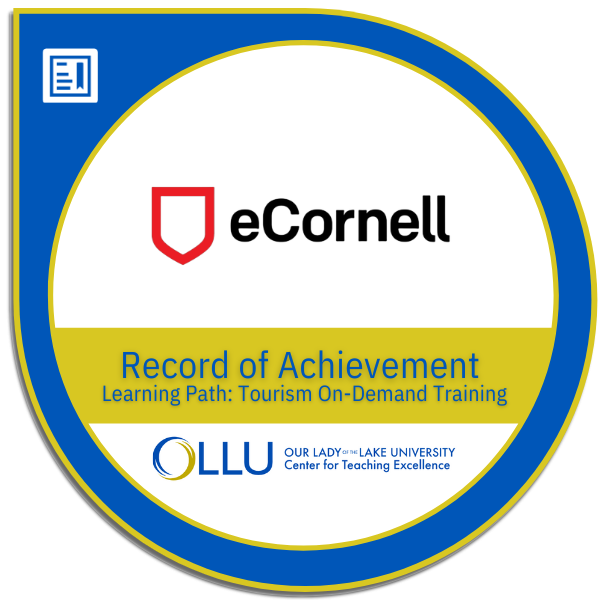 Record of Achievement - Learning Path: Tourism On-Demand Training - Credly