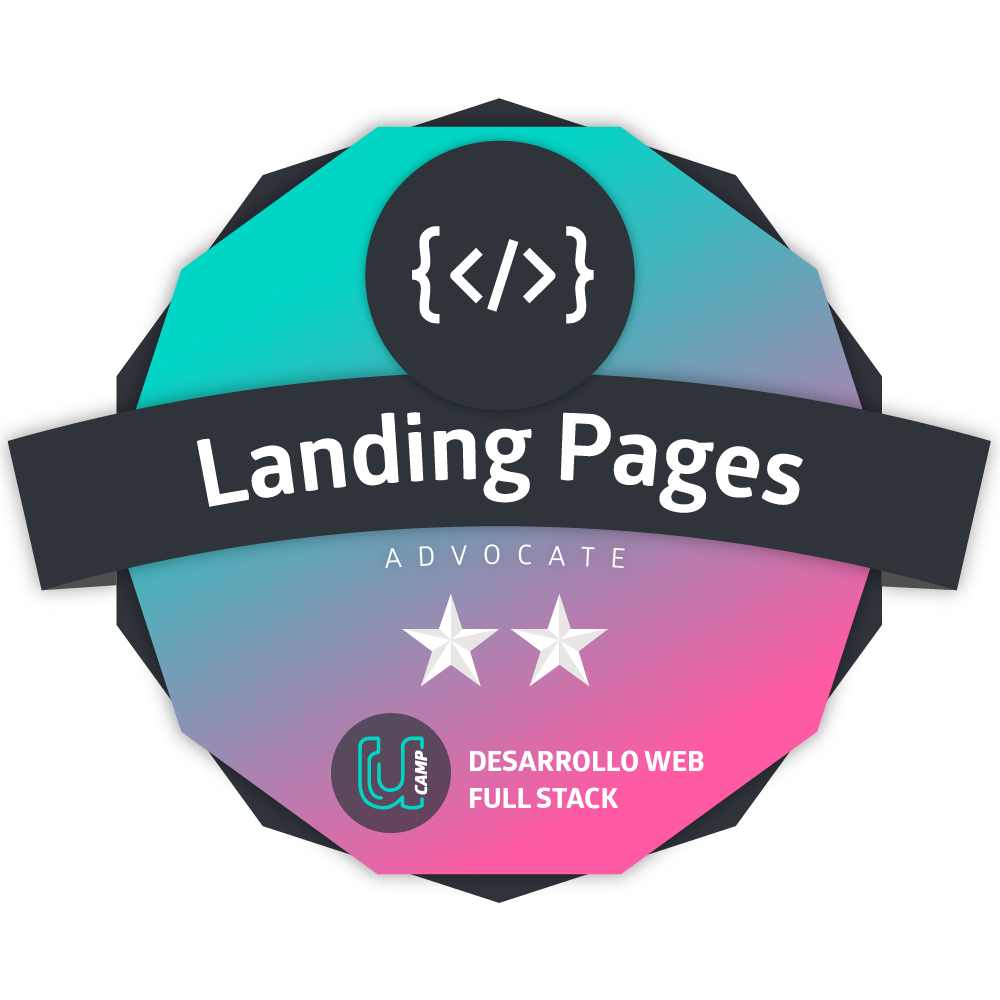 Landing Pages - Sobresaliente - Credly