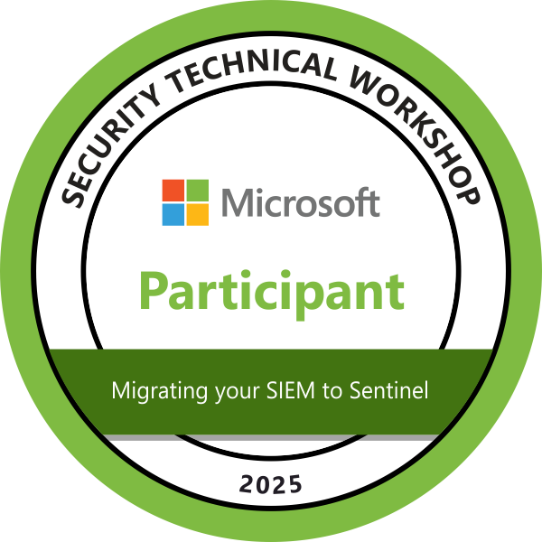 Migrating your SIEM Solution to Microsoft Sentinel Bootcamp — Participant - Credly