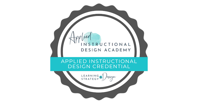 Applied Instructional Design Credential - Credly
