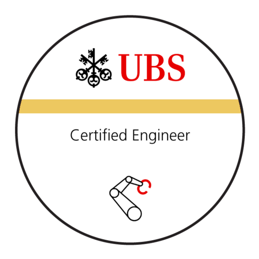 UBS Certified Engineer (Gold) - Credly