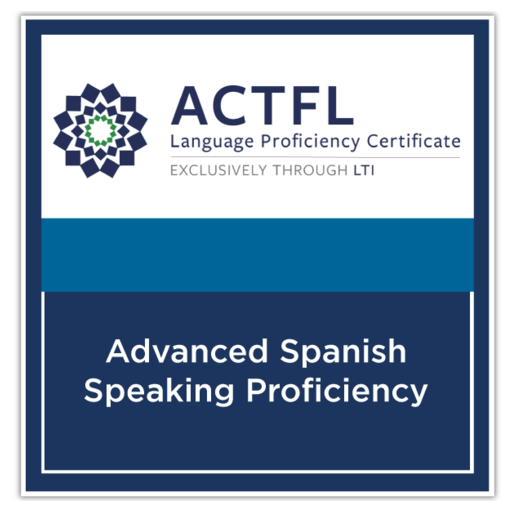 Spanish Speaking Proficiency - Advanced High - Credly