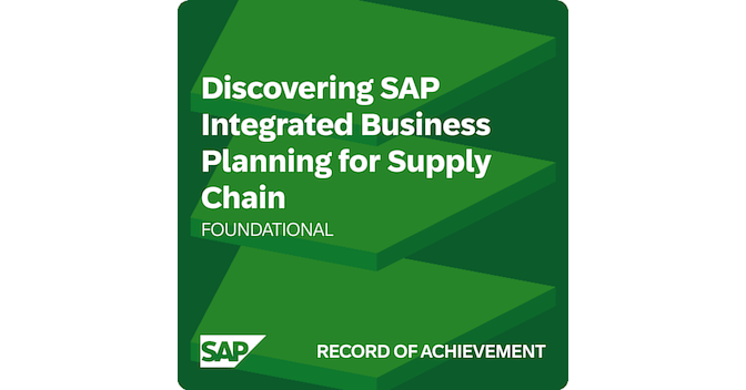 Discovering SAP Integrated Business Planning for Supply Chain - Record ...