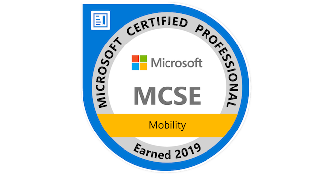 MCSE: Mobility — Certified 2019 - Credly
