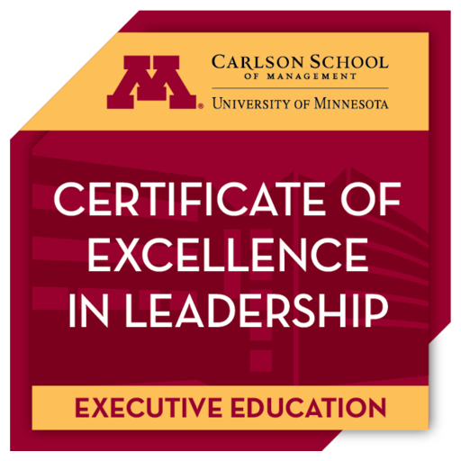 Carlson Executive Education Certificate of Excellence in Leadership - Credly