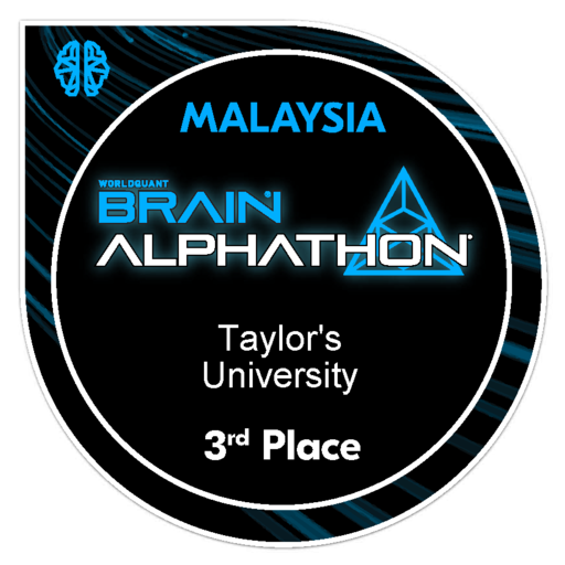 [Malaysia] 2023 WorldQuant BRAIN Alphathon Taylor's University 3rd ...