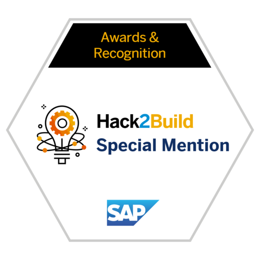 Awards and Recognition - Hack2Build - Hackathon Special Mention Award ...