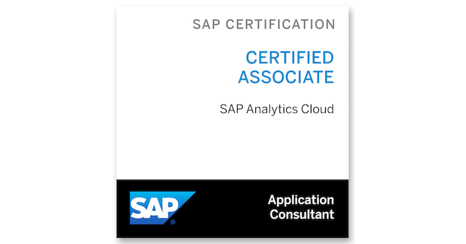SAP Certified Application Associate - SAP Analytics Cloud - Credly