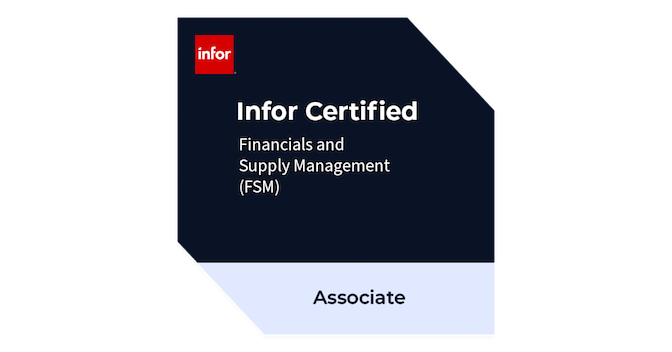 Infor Certified FSM Associate - Credly