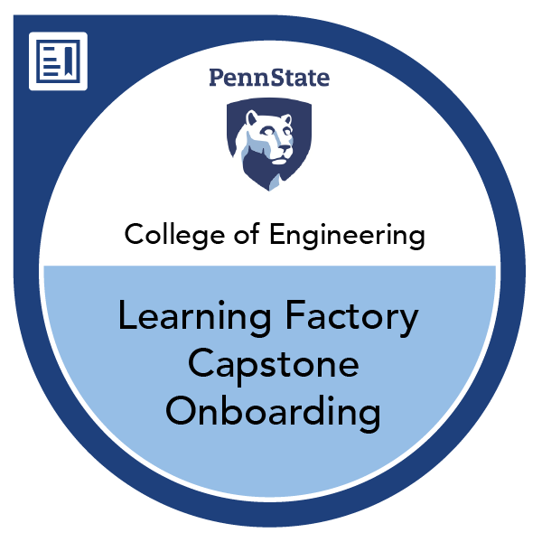 Learning Factory Capstone Onboarding - Credly