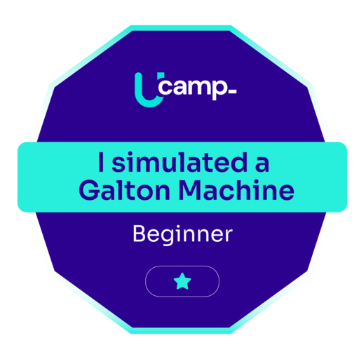 I simulated a Galton Machine - Credly