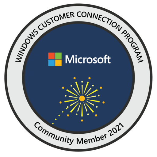 Windows Customer Connection Program: Community Member 2021 - Credly