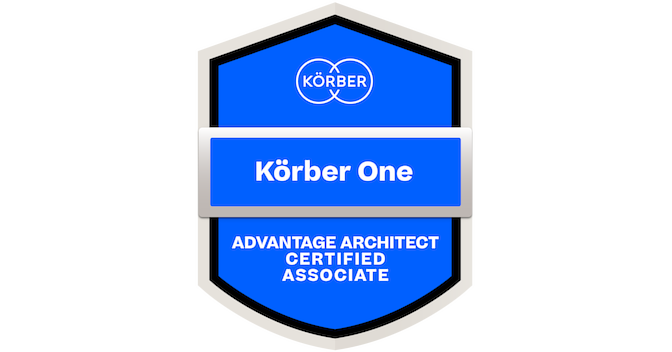 Körber One Advantage Architect Certified Associate - Credly