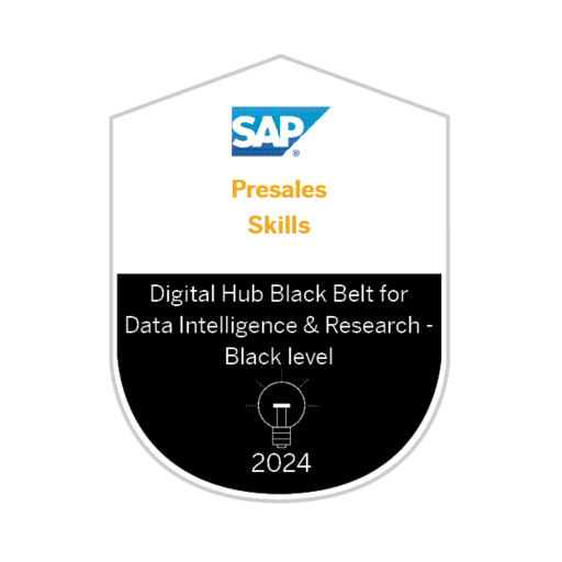 Presales Skills 2024 - Digital Hub Black Belt for Data Intelligence & Research - Black level ...