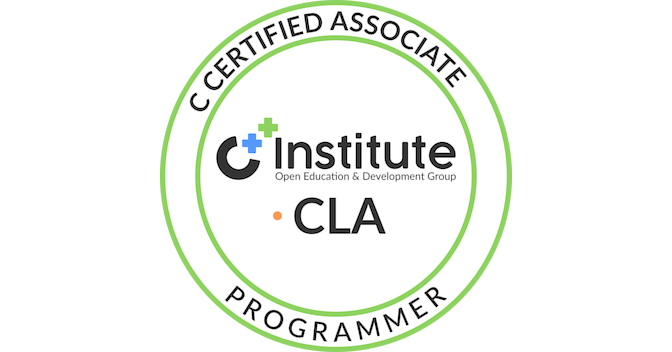 [CLA-11-01] CLA – C Certified Associate Programmer - Credly