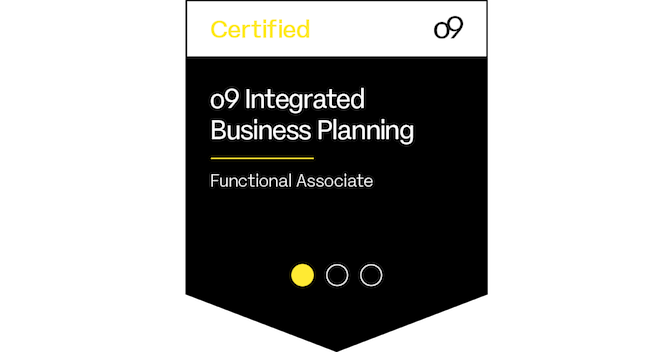 o9 Integrated Business Planning - Functional Associate - Credly