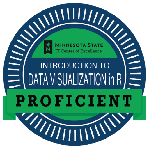 Introduction to Data Visualization in R Badges & Certificate - Credly