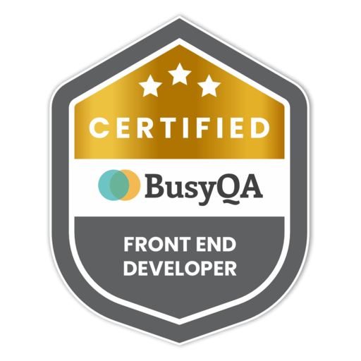Front End Developer Certificate - Credly