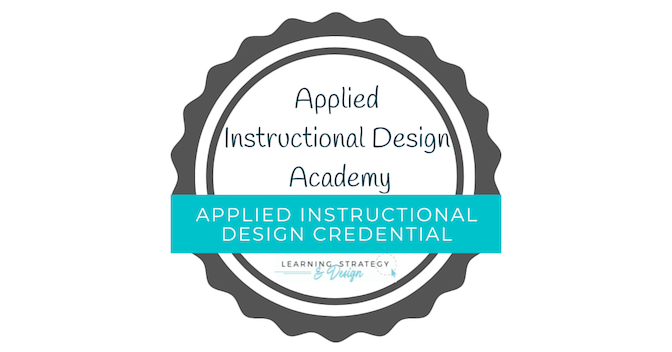 Applied Instructional Design Credential - Credly
