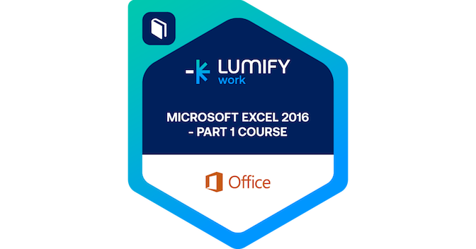 Microsoft Excel 2016 - Part 1 Course Completion Badge - Credly