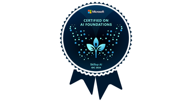 "AI Foundations" badge as part of "Skillup AI IDC25" challenge - Credly