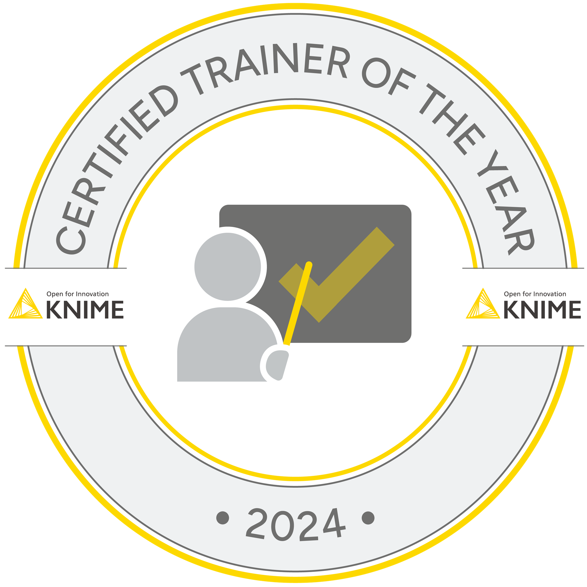 KNIME Certified Trainer of the Year 2024 - Credly
