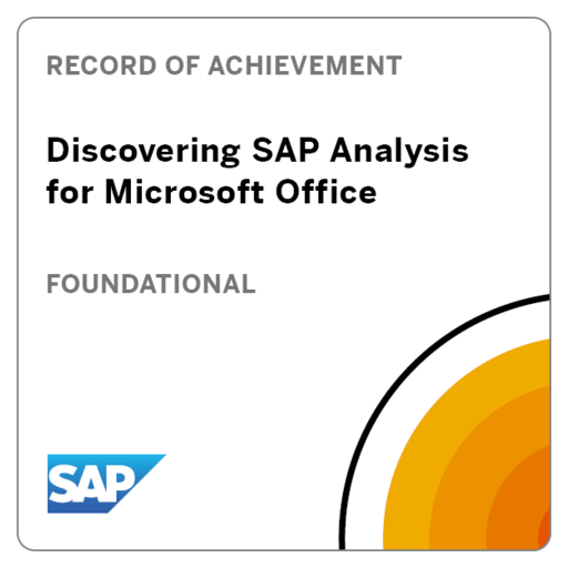 Discovering SAP Analysis for Microsoft Office - Record of Achievement ...