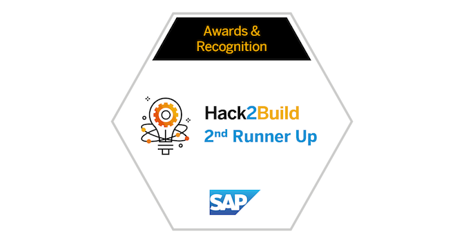 Awards and Recognition - Hack2Build - Hackathon 2nd Runner-up Award ...