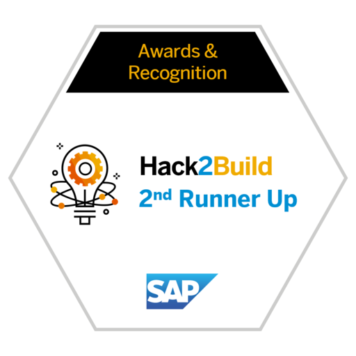 Awards and Recognition - Hack2Build - Hackathon 2nd Runner-up Award ...