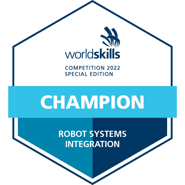 WorldSkills Competition 2022 Special Edition - Champion - Robot Systems Integration - Credly